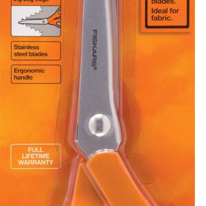 Fiskars 12-94458697WJ Pinking Shears, 8 Inch, Orange