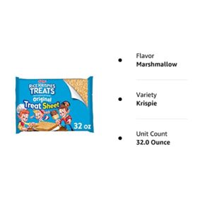 Rice Krispies Treats Marshmallow Snack Sheet, Kids Snacks, Treat Making, Baking Project, Original, 32oz Sheet (1 Sheet)