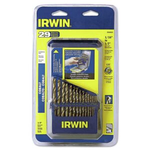 IRWIN Drill Bit Set, M35 Cobalt Alloy Steel Steel, 29-Piece (3018002)