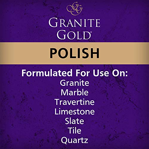 Granite Gold Polish Spray, Streak-Free Shine for Granite, Quartz, Marble, Travertine, Natural Stone Countertops, 24 Fl Oz (Pack of 1)