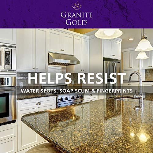 Granite Gold Polish Spray, Streak-Free Shine for Granite, Quartz, Marble, Travertine, Natural Stone Countertops, 24 Fl Oz (Pack of 1)