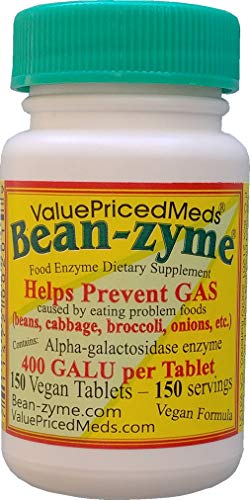 ValuePricedMeds Bean-Zyme Extra Strength (150 ct) is 400 GAUL per Tablet