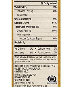 Newman's Own Organics Microwave Popcorn, Touch of Butter, 8.4oz (Pack of 12)