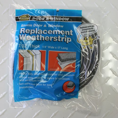 M-D Building Products 04267 M-D Epdm Adhesive Weather-Strip, 1/4 in W X 17 Ft L X 7/32 in H, 1 Pack, Gray