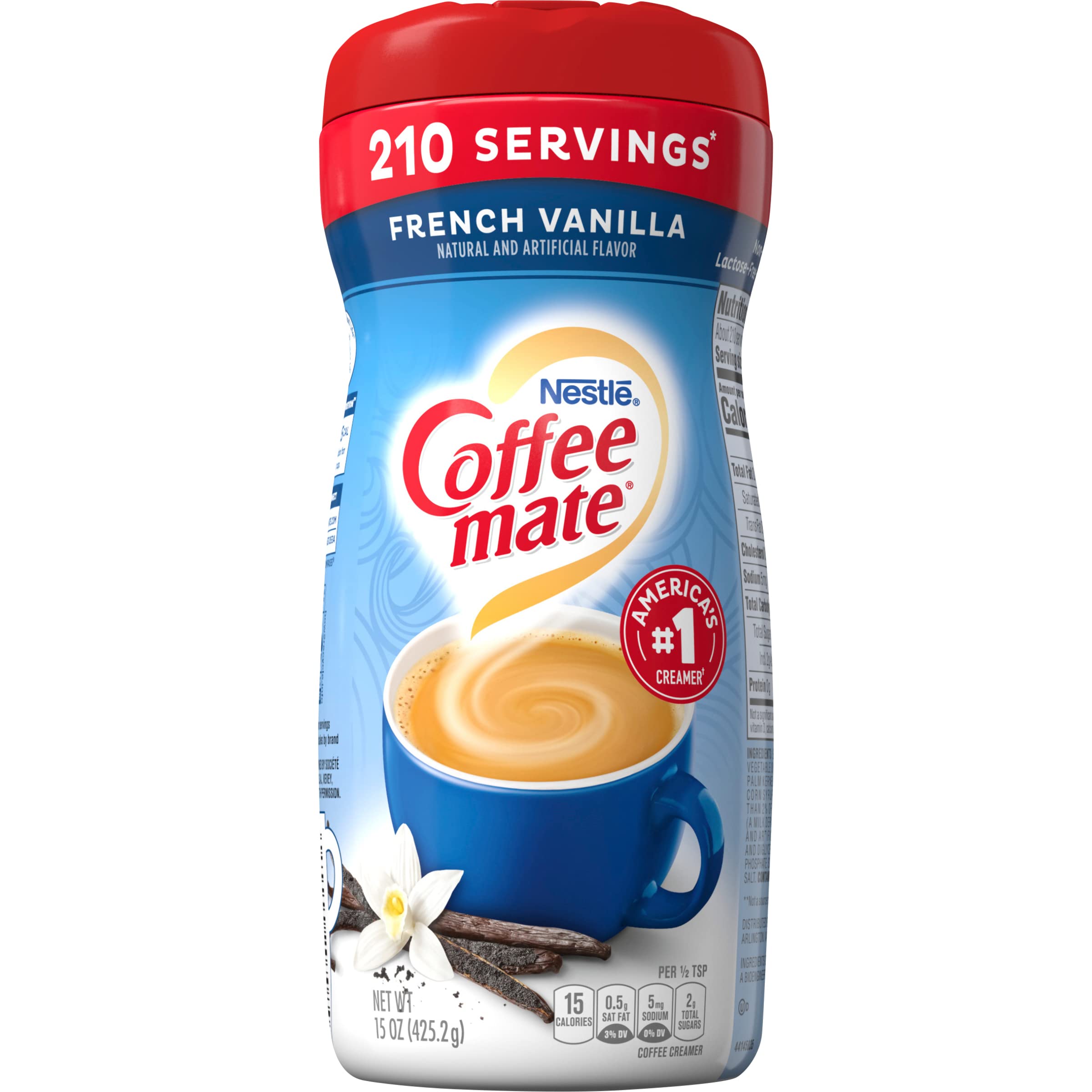 Nestle Coffee Mate French Vanilla Powdered Coffee Creamer 6 Pack (15 Oz)