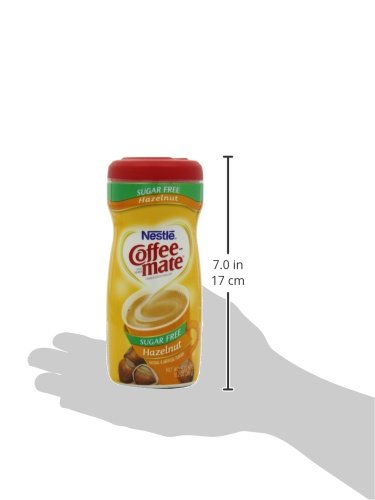 Nestle Coffee Mate Sugar Free Hazelnut Powder Coffee Creamer 10.2 oz. Canister (Pack of 6)