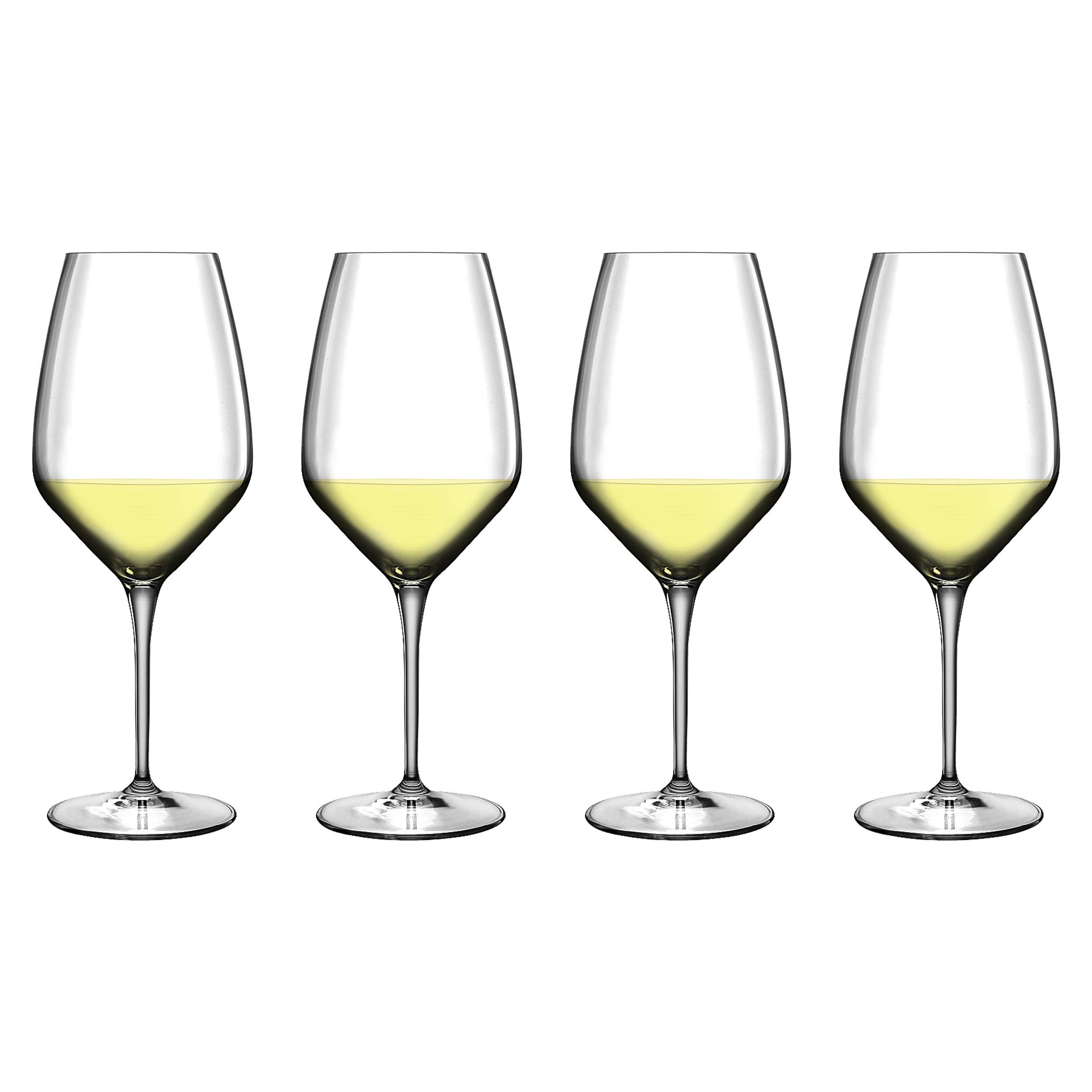 Luigi Bormioli Regency 15 oz. White Wine Stem, Set of 4, 4 Count (Pack of 1), Clear