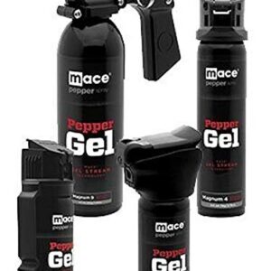 Mace Brand Magnum 3 Pepper Gel (45g) – Accurate 18’ Maximum Strength Pepper Gel, Flip Top Safety Cap, Wind-Safe Thick Gel Stream Technology and UV Dye – Great for Self-Defense