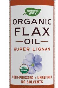 Nature's Way Organic Flax Oil Super Lignan, Cold-Pressed, and Unrefined, 24 Fl Oz