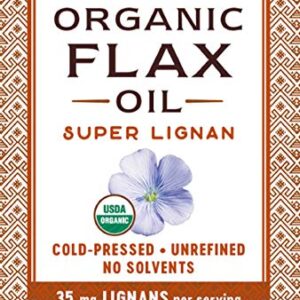 Nature's Way Organic Flax Oil Super Lignan, Cold-Pressed, and Unrefined, 24 Fl Oz