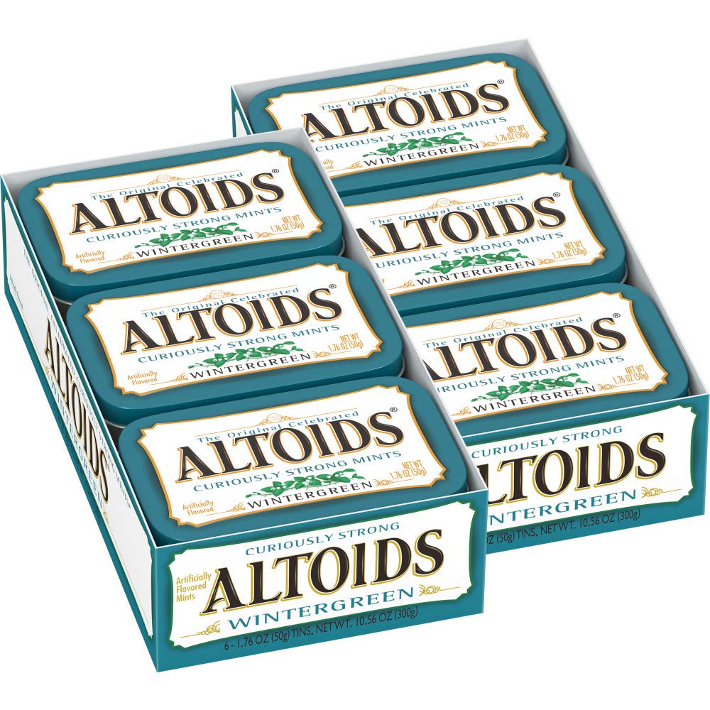 ALTOIDS Classic Wintergreen Breath Mints, 1.76 Ounce - 6 Count (Pack of 2)