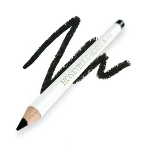 honeybee gardens effortless eye liner pencil in jet set black, rich pigmentation, smooth, long-wearing, vegan, gluten-free