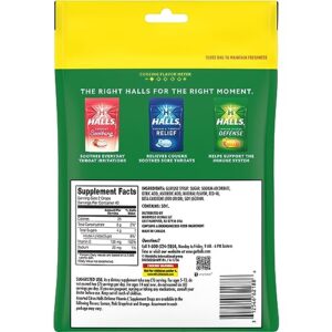 HALLS Defense Assorted Citrus Vitamin C Drops, Economy Pack, 80 Drops