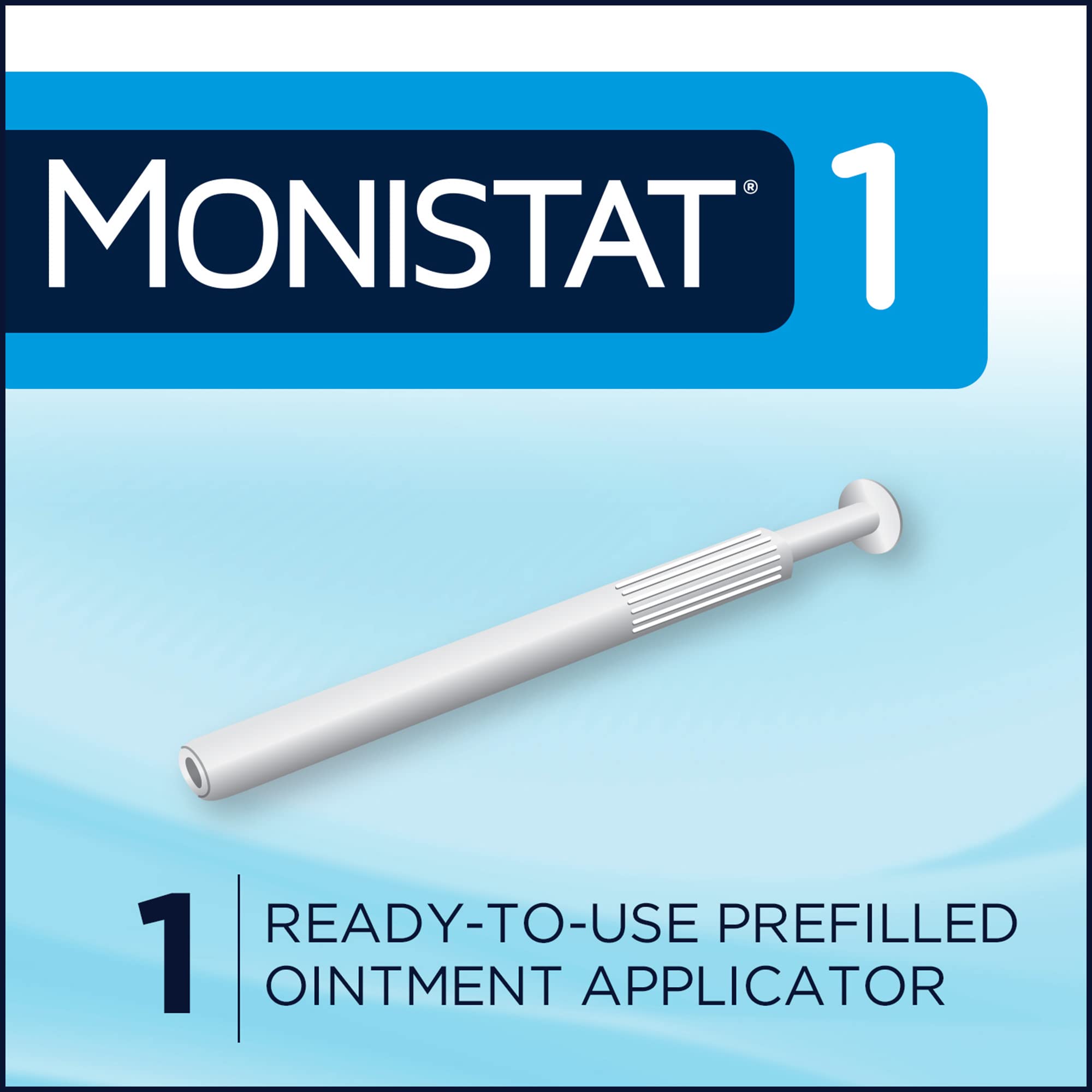 Monistat 1 Day Yeast Infection Treatment for Women, 1 Prefilled Tioconazole Ointment Applicator, 1 Pack