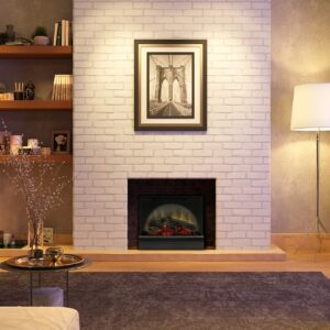 Dimplex DFI Series 23" Standard Log Set Electric Fireplace Insert (Model: DFI2309), 4692 BTU, 120 Volt, 1375 Watt, Black