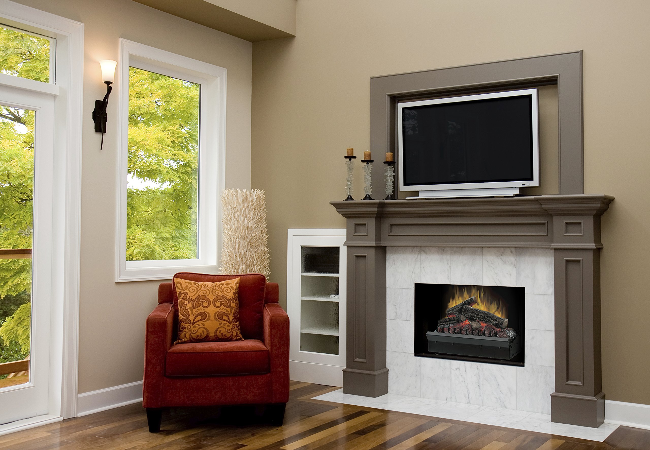 Dimplex DFI Series 23" Standard Log Set Electric Fireplace Insert (Model: DFI2309), 4692 BTU, 120 Volt, 1375 Watt, Black