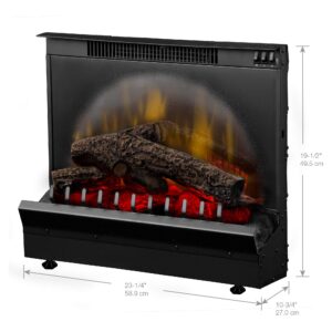 Dimplex DFI Series 23" Standard Log Set Electric Fireplace Insert (Model: DFI2309), 4692 BTU, 120 Volt, 1375 Watt, Black