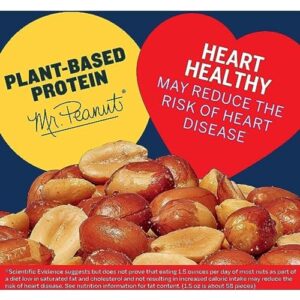 PLANTERS Redskin Spanish Peanuts, Roasted Salted Peanuts, Plant Based Protein 12.5 Ounce (Pack of 6)