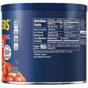 PLANTERS Redskin Spanish Peanuts, Roasted Salted Peanuts, Plant Based Protein 12.5 Ounce (Pack of 6)