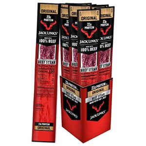 jack link’s premium cuts beef steak, original, great protein snack with 23g of protein and 2g of carbs per serving, made with premium beef, 2 ounce (pack of 12)