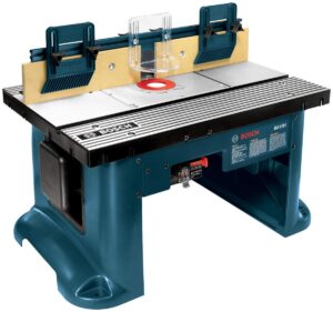 bosch ra1181 benchtop router table 27 in. x 18 in. aluminum top with 2-1/2 in. vacuum hose port