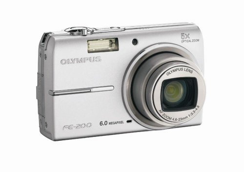 OM SYSTEM OLYMPUS FE-200 6MP Digital Camera with Digital Image Stabilized 5x Optical Zoom