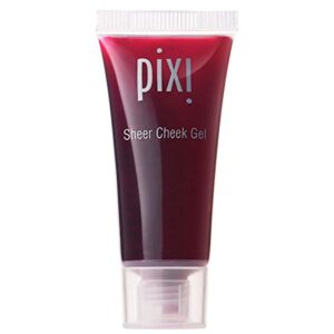 pixi beauty sheer cheek gel - rosy | gel blush for a sheer flush of colour | oil-free & fragrance-free hydrating liquid blush | 0.45 fl oz