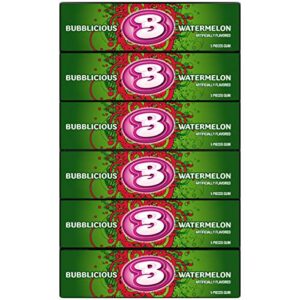 Bubblicious Watermelon Gum, 18 Packs of 5 Pieces (90 Total Pieces)