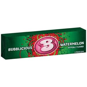 Bubblicious Watermelon Gum, 18 Packs of 5 Pieces (90 Total Pieces)