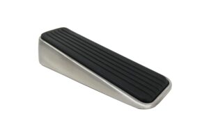 shepherd hardware 3314 designer satin nickel door wedge with non-skid rubber base grip