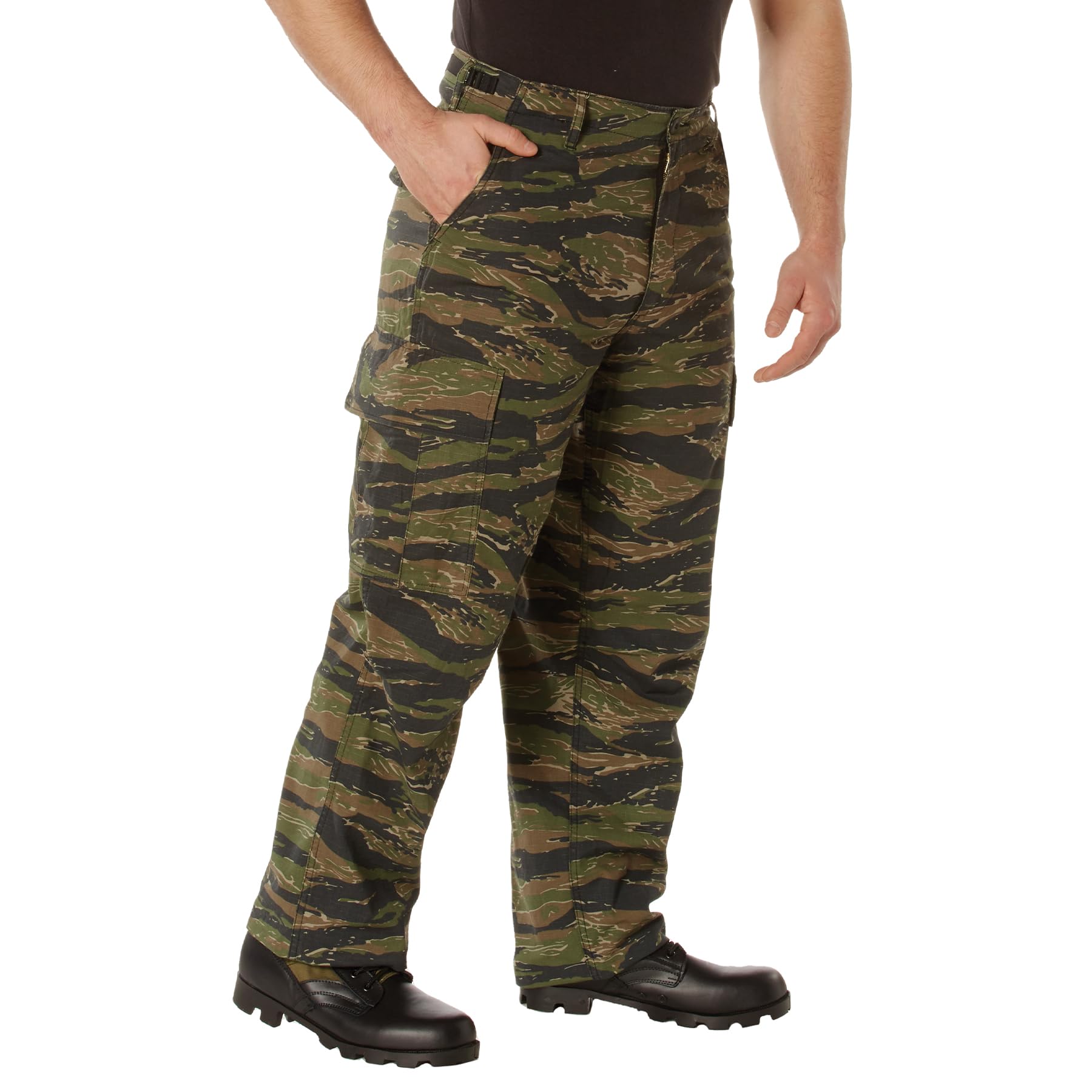 Ultra Force Vintage Paratrooper Fatigues, Cargo Pants (X-Large, Camo)