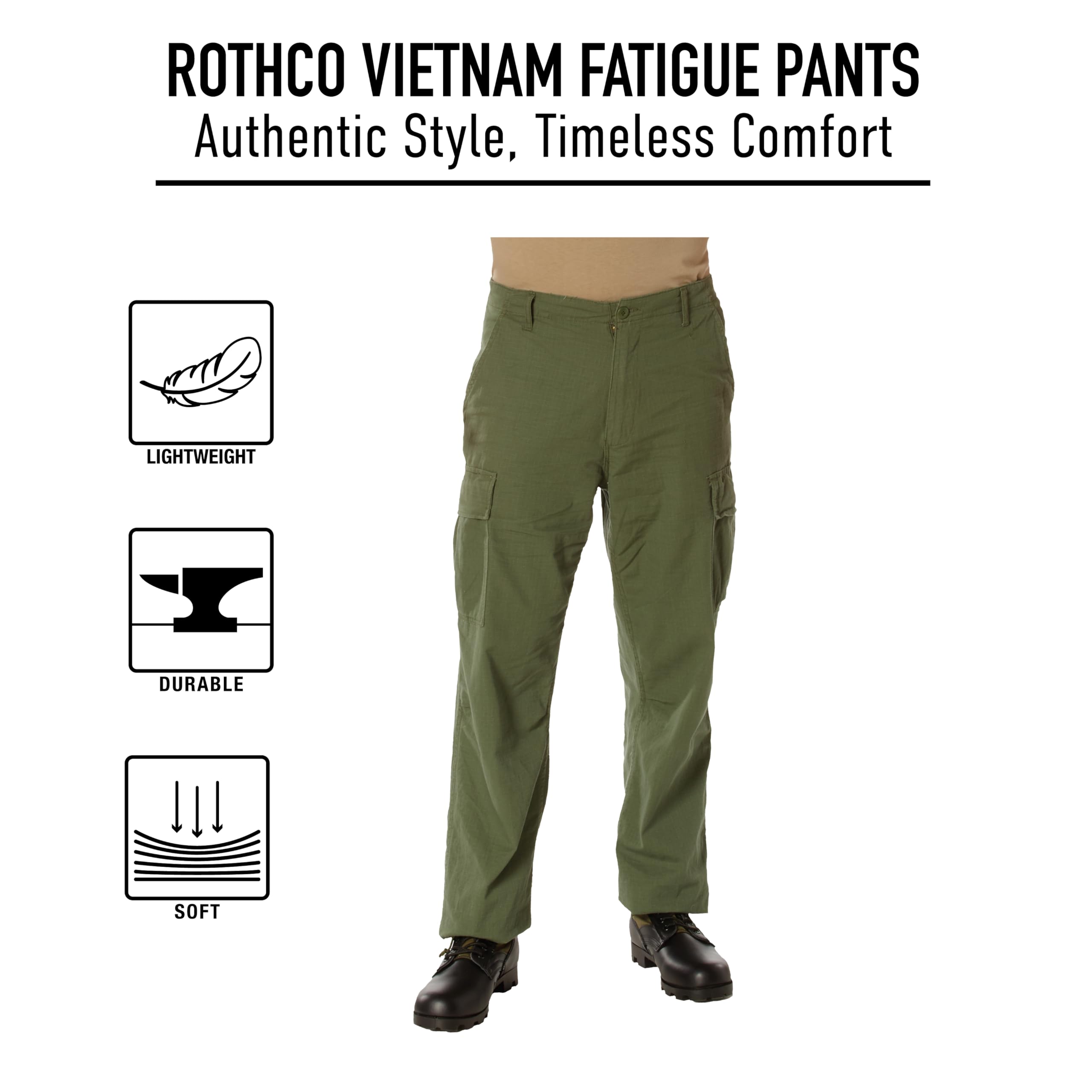 Ultra Force Vintage Paratrooper Fatigues, Cargo Pants (X-Large, Camo)