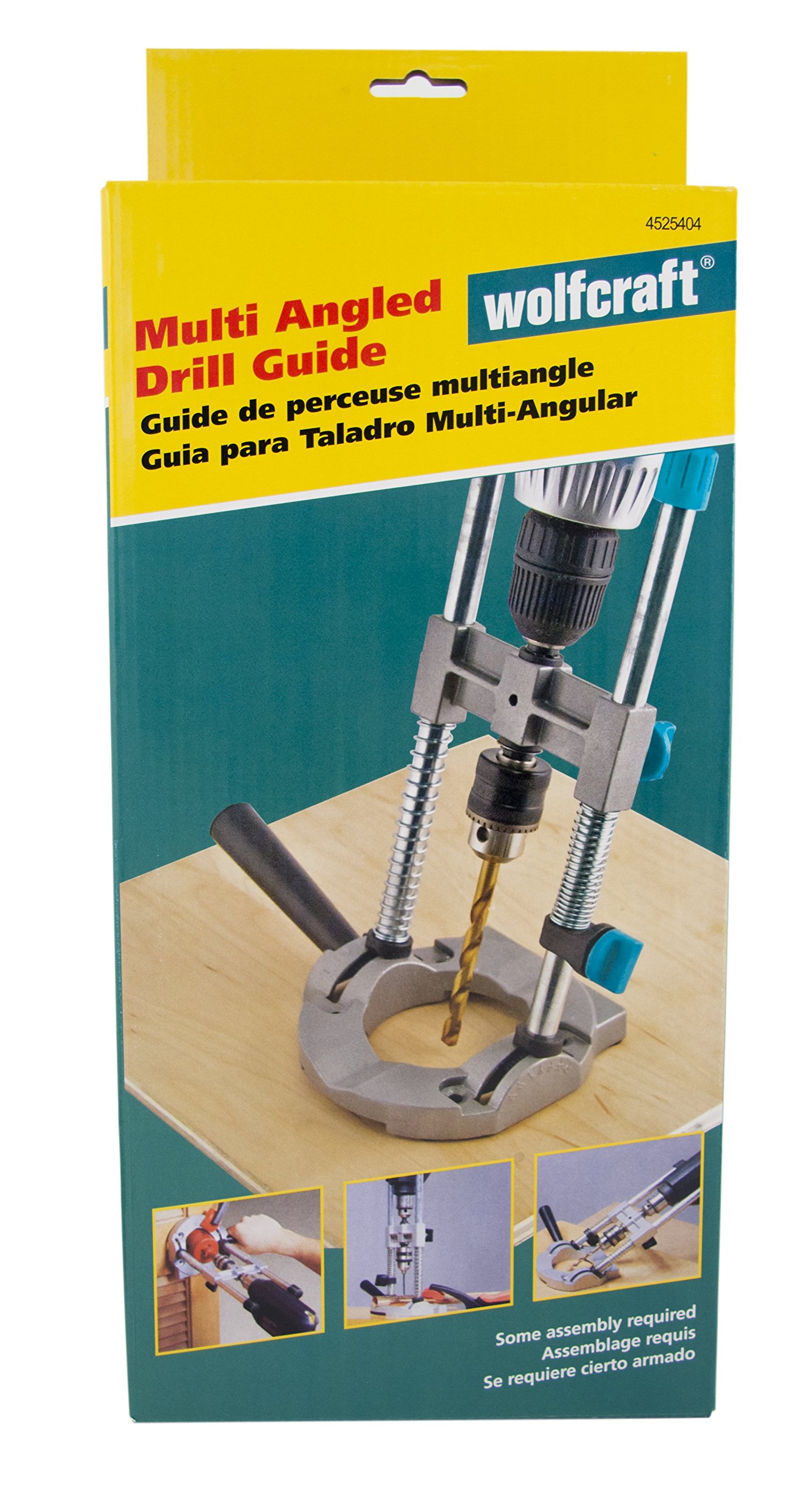 Wolfcraft 4525404 Multi-Angle Drill Guide Attachment For 1/4In. & 3/8In. Drills,Silver