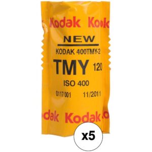 Kodak 856 8214 Professional 400 Tmax Black and White Negative Film 120 (ISO 400) 5 Roll Pack