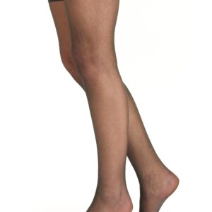 Berkshire Womens All Day Sheer With Invisible Toe Thigh, Off Black, 2X US