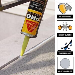 Sikaflex Self Leveling Sealant, Gray, polyurethane with an accelerated curing capacity for sealing horizontal expansion joints in concrete, 10.1 fl. oz Cartridge