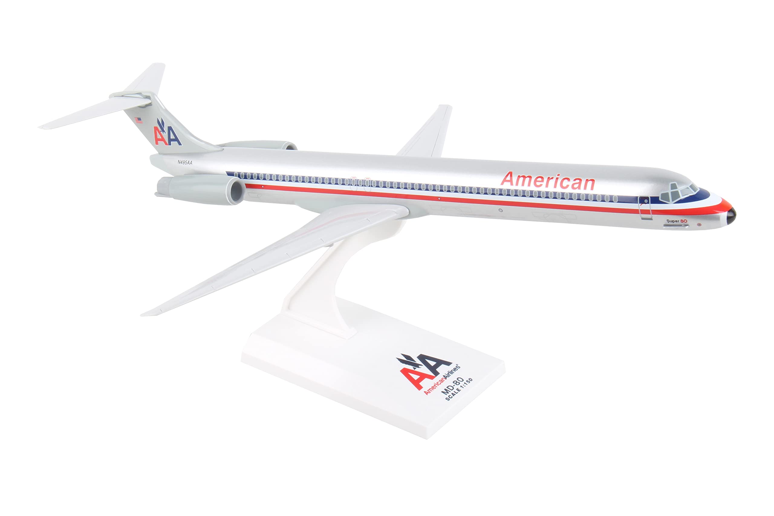 Daron Skymarks American Airlines MD-80 Old Livery Airplane Model Building Kit 1/150-Scale