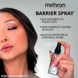 Mehron Makeup Barrier Spray | Setting Spray for Makeup | Makeup Setting Spray for Face 1 fl oz (29 ml)