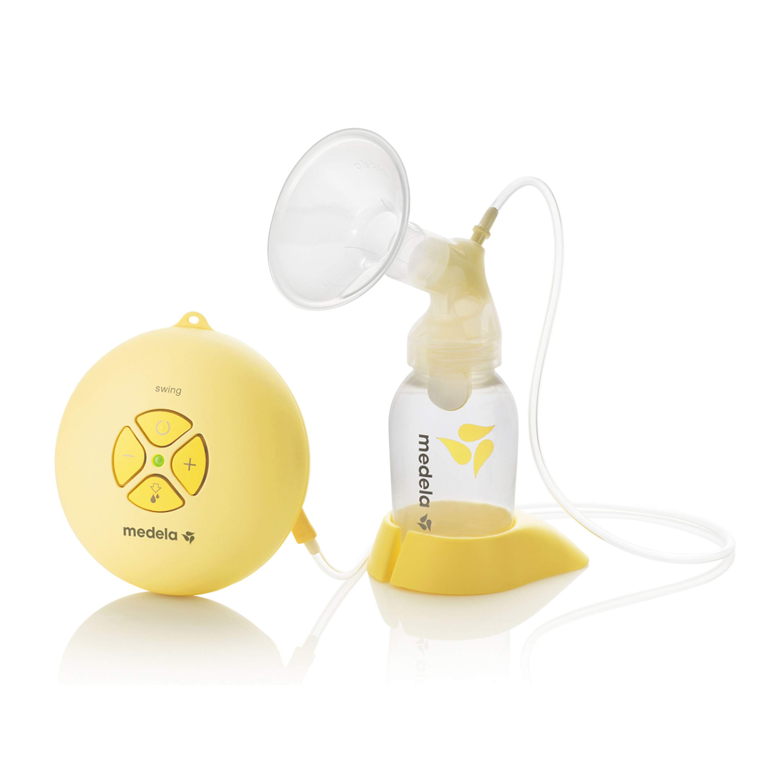 Medela, Swing, Single Electric Breast Pump, Compact and Lightweight Motor, 2-Phase Expression Technology, Convenient AC Adaptor or Battery Power, Single Pumping Kit, Easy to Use Vacuum Control