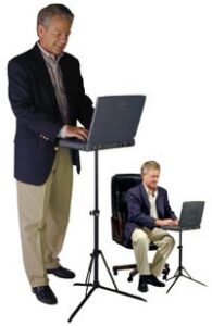 instand cr3 portable laptop stand for standing or sitting