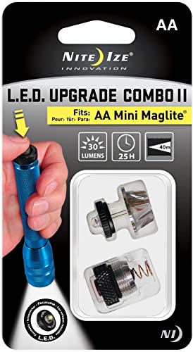 Nite Ize LED Flashlight Upgrade, Fits AA Mini Maglite, Upgrades Bulb To 30 Lumen LED