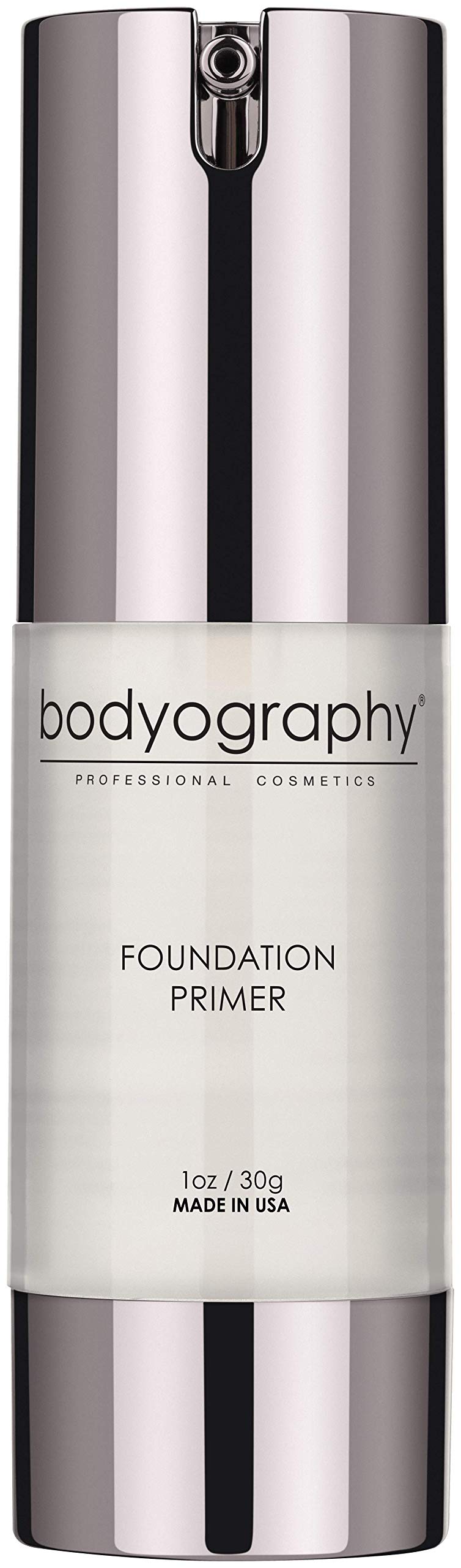 BODYOGRAPHY - Foundation Primer (Clear): Flawless Anti-Aging Salon Makeup Primer w/Vitamin E, A, Jojoba, Grapeseed Oil | Control Shine | Gluten-Free, Cruelty-Free, 1 oz.