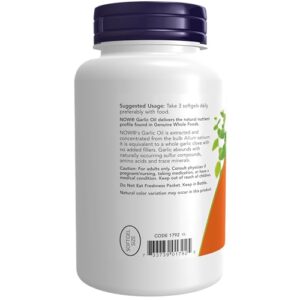 NOW Supplements, Garlic Oil 1500 mg, Serving Size Equivalent to Whole Clove Garlic, 250 Softgels