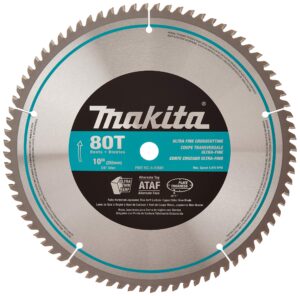 makita a-93681 10-inch 80 tooth micro polished mitersaw blade silver