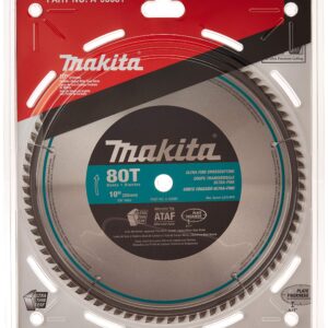 Makita A-93681 10-Inch 80 Tooth Micro Polished Mitersaw Blade Silver