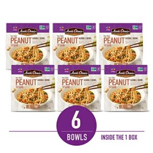 Annie Chun's - Noodle Bowl, Thai-Style Peanut Sesame Flavor, Instant & Microwavable, Non-GMO, Vegan, Healthy & Delicious, 8.7 Oz (Pack of 6)