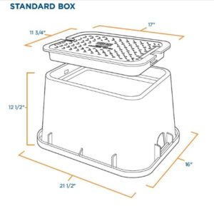 orbit 53212 12" standard rectangular sprinkler valve box