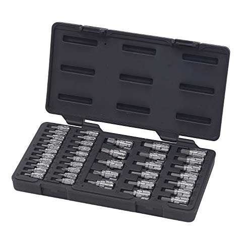 GEARWRENCH 39 Pc. 1/4" & 3/8" Drive Pass-Thru Bit Socket Set, Standard Hex/Slotted/Phillips/Torx, SAE/Metric - 890040