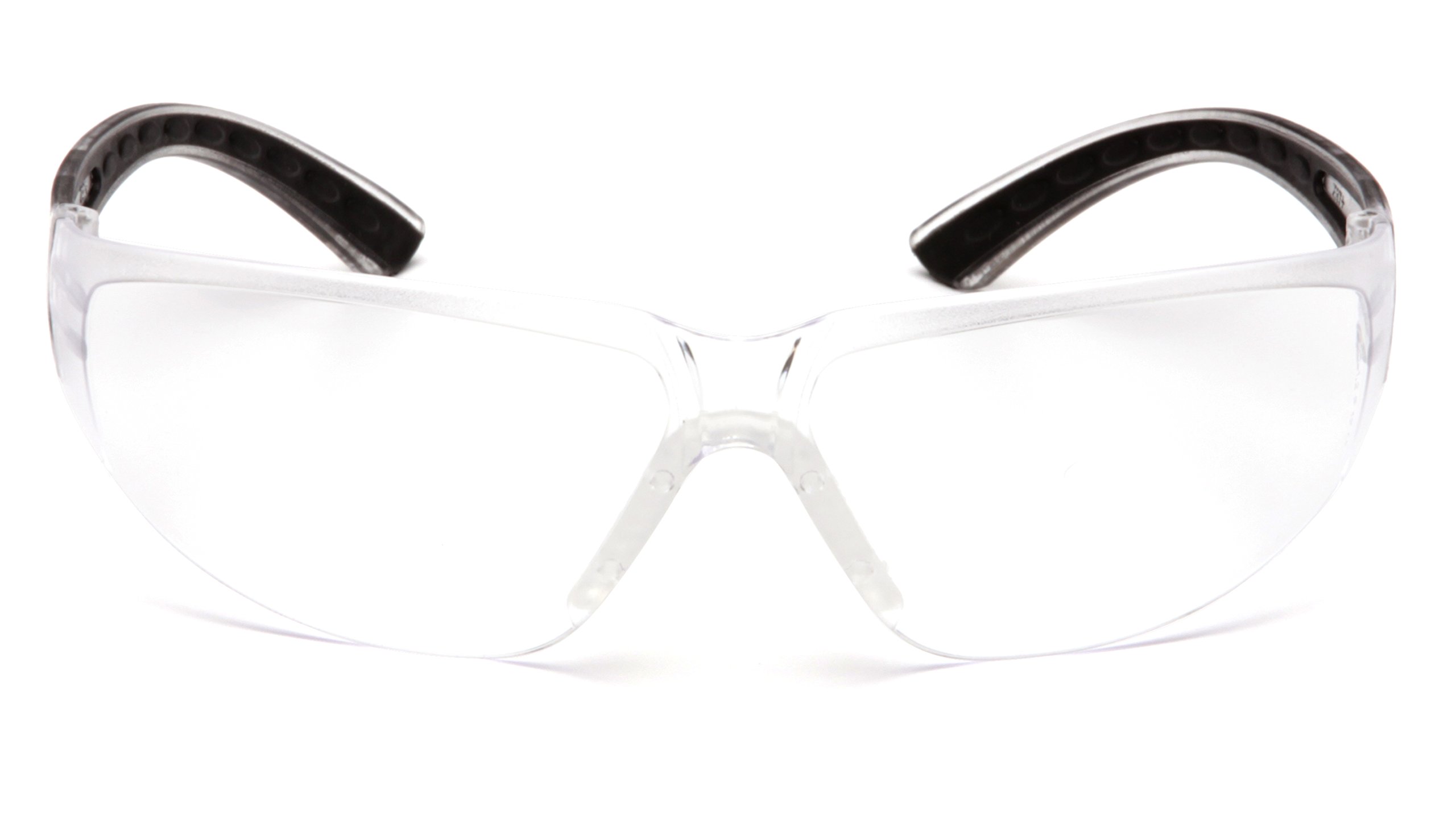 Pyramex Cortez Safety Eyewear, Clear Lens With Black Temples