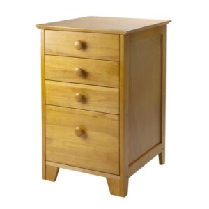 winsome studio file cabinet, honey